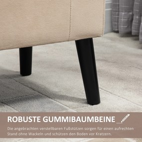 HOMCOM Lavice do obývacího pokoje Moderní čalouněná lavice s úložným prostorem, sametový polyester, kaučukové dřevo, područky, 115.5x43.5x66cm| Aosom