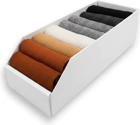 KARTON PAK Úložné boxy na oblečení, organizéry do skříně BÍLÝ KARTON 20x54cm