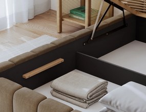 Postel Lamica 90x200 + Dřevěný rám/Standardní zdvih/kontejner