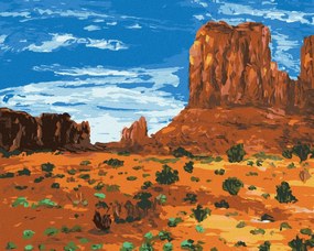 Malování podle čísel arizona národní park, 40x50 cm, vypnuté plátno na rám