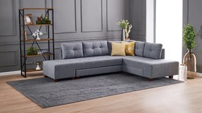 Atelier del sofa Rozkládací rohová pohovka MANAMA šedá pravý roh 825BLC1181