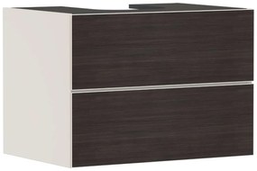 Hansgrohe Xevolos E - Umyvadlová skříňka 78x56x55 cm, 2 zásuvky, matná béžová/tmavý dub 54188730
