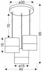 Závěsná lampa BIANCO Candellux