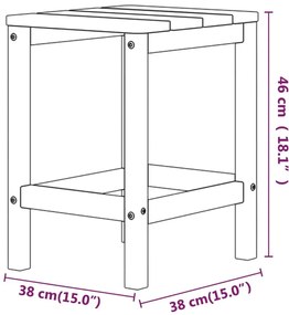 vidaXL Zahradní stolek Adirondack 38 x 38 x 46 cm HDPE [318643] Barva: Bílá