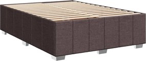 Box spring postel s matrací tmavě hnědá 140x200 cm textil 3285480