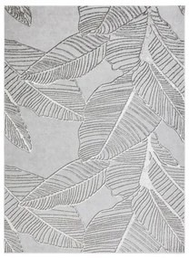koberec LIRA E1482 Listy, strukturální, moderní, glamour šedá velikost 140x190 cm | krásné koberce cz