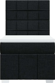 Box spring postel s matrací černá 100 x 200 cm textil 3293881