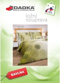 DADKA Bavlněné povlečení Magic olivové 140x200, 70x90 cm