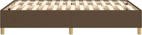 Rám postele s boxspringem tmavě hnědá 120 x 200 cm textil 3120948