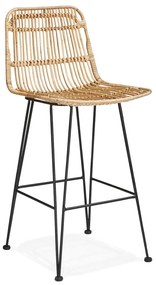 Přírodní barová židle Kokoon Liano Mini, výška sedáku 65 cm