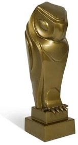 Velká umělecká skulptura sovy ve stylu Art Deco masivní kov 39 cm