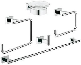 Grohe Essentials Cube - Sada doplňků do koupelny 5 v 1, chrom 40758001