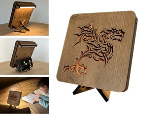 Li-Go "Drak" lampa 19x19cm provedení povrchu: černá s patinou
