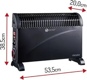 Mesko MS 7741b černá / elektrický horkovzdušný konvektor / 750W-1250W-