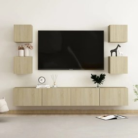 6dílný set TV skříněk dub sonoma kompozitní dřevo 3078978