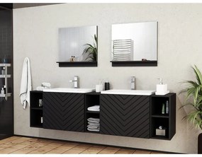 Koupelnová sestava Najrip IV, Sifon k umyvadlu: ano, Barva dřeva: černá