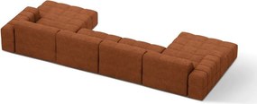 Žinylková rohová pohovka v terakotové barvě (do "U") Chicago – Cosmopolitan Design