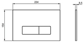 Ideal Standard ovládací tlačítko oleát M2, chrom R0121AA