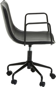 Černá kancelářská židle z imitace kůže Branson – Premier Housewares