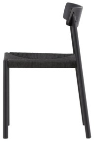 Jídelní židle Malmön, černá, 53.5x51.5x79