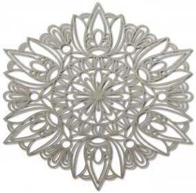 Vyřezávaný květ mandala dřevěný obraz na zeď z překližky I 3D HODINY PR0254
