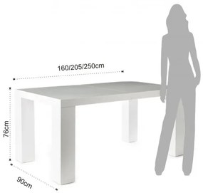 Rozkládací jídelní stůl IMPERIAL 160-250cm TOMASUCCI
