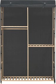 Šatní skříň se 3 policemi šedá 110 x 40 x 170 cm textil 248188