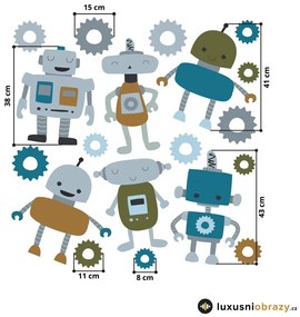 Samolepky na zeď – Roboti I.