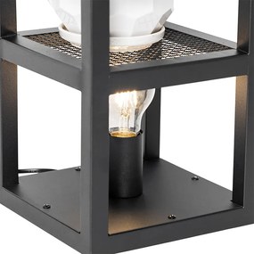 Průmyslová stolní lampa černá - Cage Rack