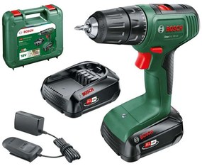 Bosch Nářadí - 18V AKU vrtací šroubovák, 2x aku 2,0 Ah Li-Ion, nabíječka 06039D8005