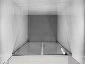 Mexen Exo, dvoukřídlé sprchové dveře 70x200 cm, 6mm čiré sklo, chromový profil, 814-070-000-01-00