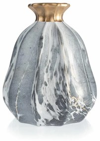 Váza Liam Marbling 21 cm šedá