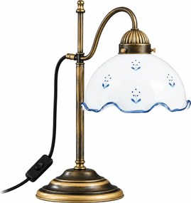 Svítidla KOLARZ Rustikální stolní lampa Kolarz Nonna modrý dekor