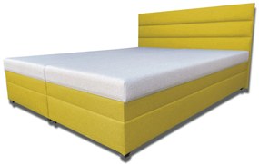 Manželská postel 180 cm Rebeka (se sendvičovými matracemi) (hořčičná). 1030890