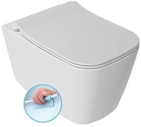 Isvea VEA závěsná WC mísa Rimless, 34,5x52cm, bílá - 10VA02001