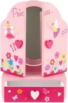 TEDDIES Šperkovnice Princess se zrcadlem 3-dílná / Šperkovnice / Dřevě