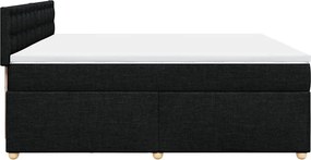 Box spring postel s matrací černá 200x200 cm textil 3289103