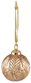 Zlatá skleněná vánoční ozdoba koule - Ø 7*9 cm