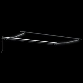 Automatická zatahovací markýza s LED světly hnědá 500 x 300 cm 3310219