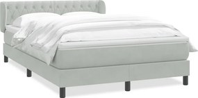 Box spring postel s matrací světle šedá 160x210 cm samet 3317781