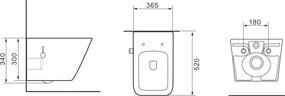 Erga Mery, závěsná WC mísa s funkcí bidetu, Rimless + toaletní sedátko, bílá lesklá, ERG-V03-MERY-RIM-BID-WH