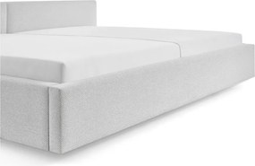 Šedá čalouněná dvoulůžková postel s úložným prostorem s roštem 200x240 cm Cube – Meise Möbel
