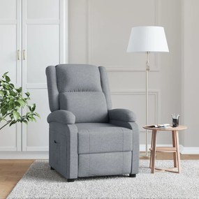 vidaXL Polohovací křeslo textil [342423] Barva: světle šedá