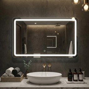 Tutumi Zrcadlo 100x60 cm s regulovatelným LED osvětlením HOM-01524
