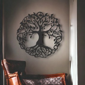 Strom života 1 - kovový obraz na zeď Velikost: 60cm, Barva: Black