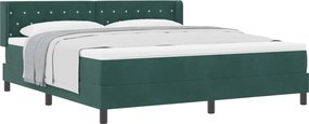 Postel s boxspringem s čelo Tmavě zelená 200 x 180 cm samet 3341429