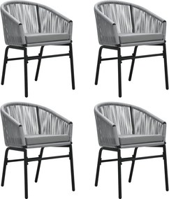 5dílný zahradní jídelní set šedý 3099252