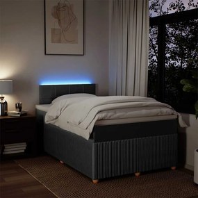 Box spring postel s matrací tmavě šedá 120x190 cm textil 3289696