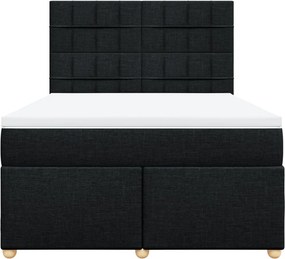 Box spring postel s matrací černá 140x200 cm textil 3293605