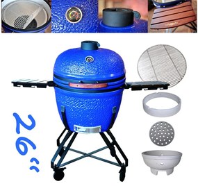 keramický gril kamado Dellinger Smoke&Fire 26" modrý